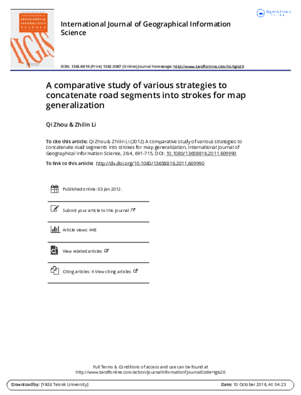 (PDF) A comparative study of various strategies to concatenate road segments into strokes for ...