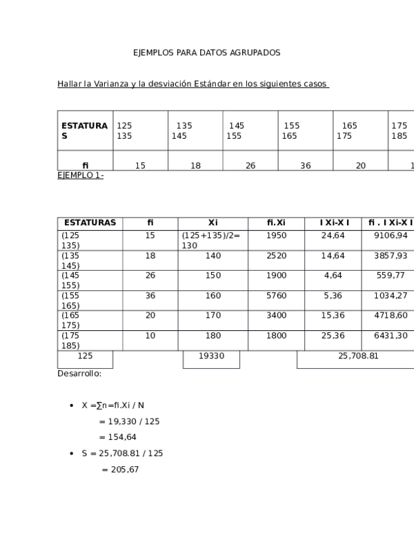 (DOC) EJEMPLOS PARA DATOS AGRUPADOS