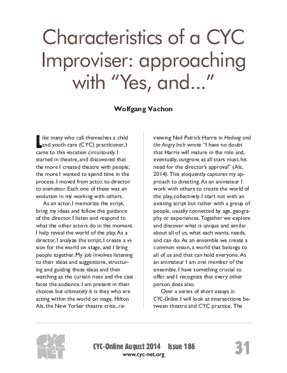 (PDF) Characteristics of a CYC Improviser: Approaching With Yes and...1.pdf