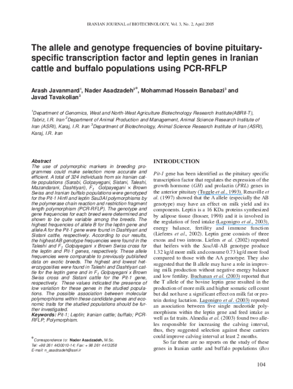 Les Gènes, les allèles