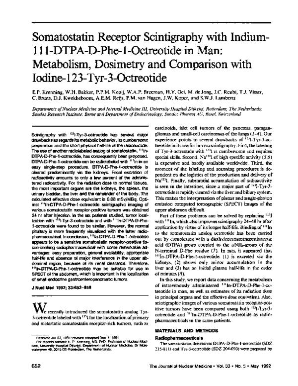 (PDF) Procedure guideline for somatostatin receptor scintigraphy with ...