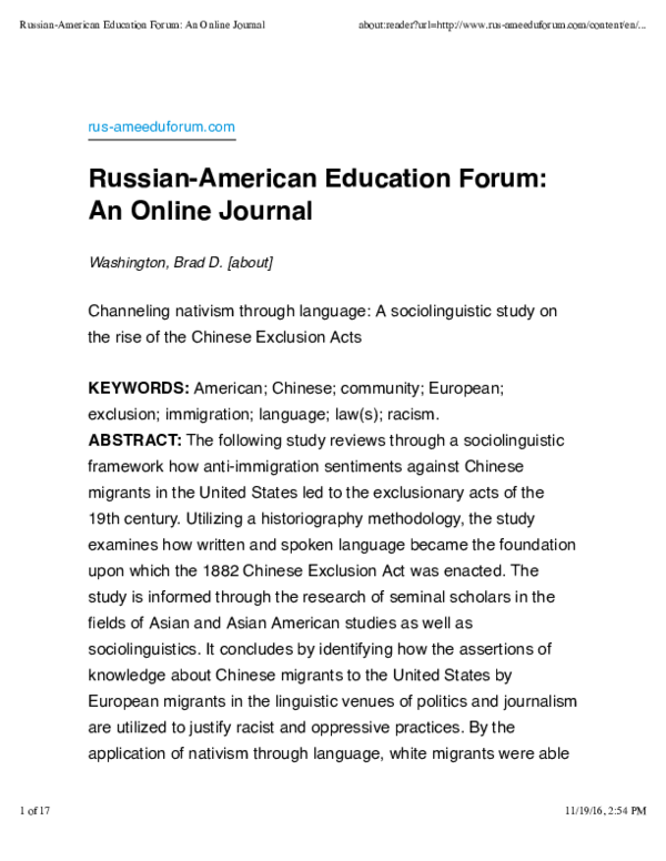 (PDF) Channeling nativism through language: A sociolinguistic study on ...