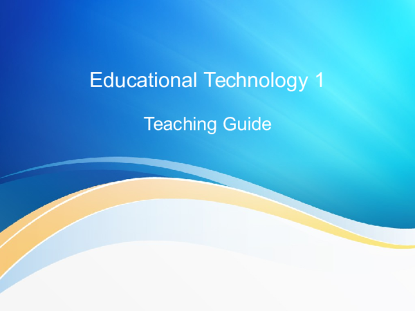 (PPT) Lesson in educ tech 1 & lecture outline