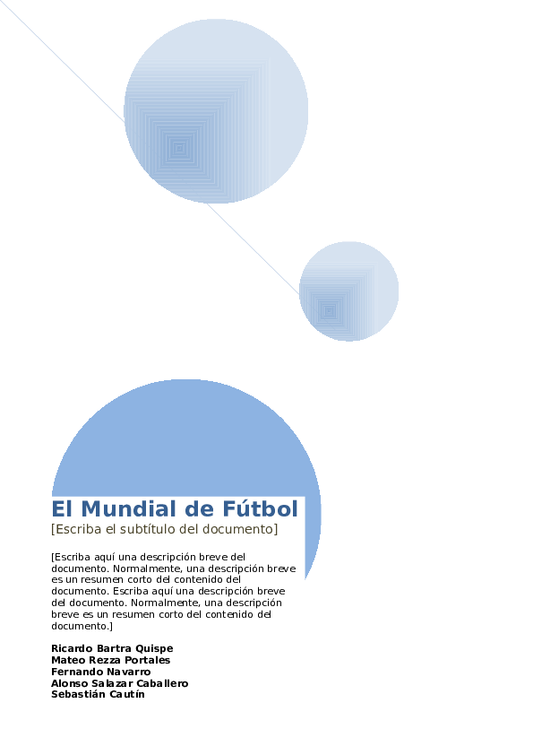 (DOC) La Copa Mundial De Futbol