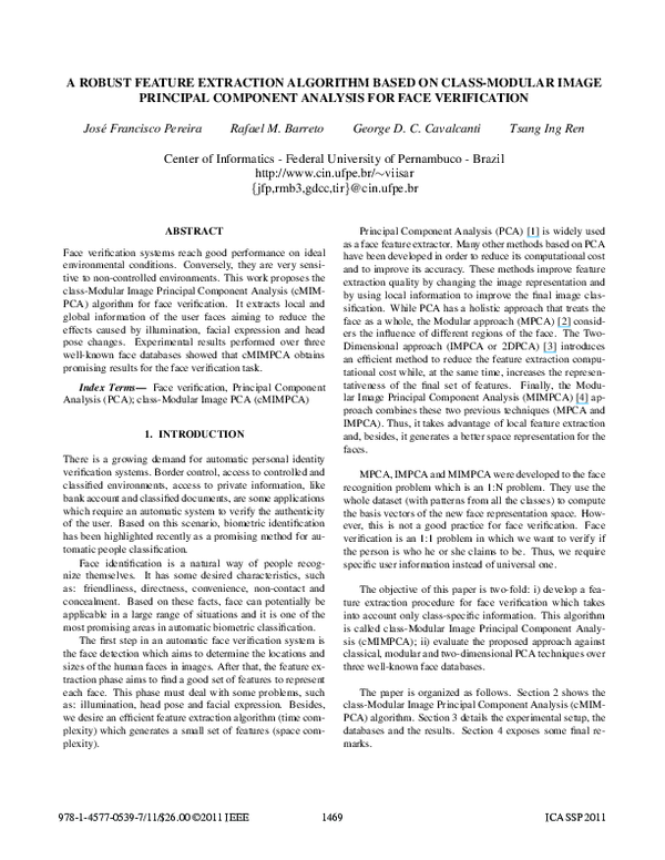 Pdf A Robust Feature Extraction Algorithm Based On Class Modular 0217