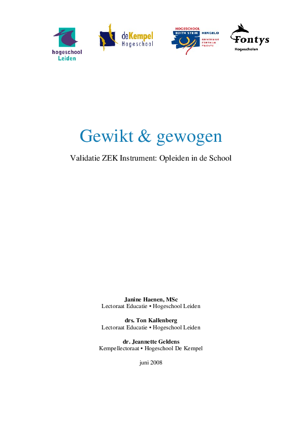 (PDF) Gewikt & gewogen