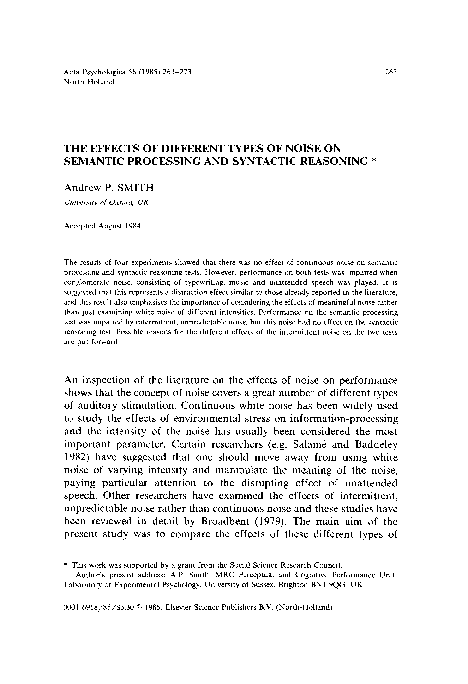 (PDF) The effects of different types of noise on semantic processing ...