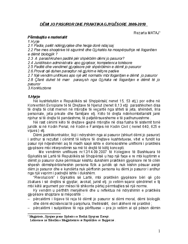 (DOC) demi jopasuror sipas praktikes gjyqesore 2008-2010.doc