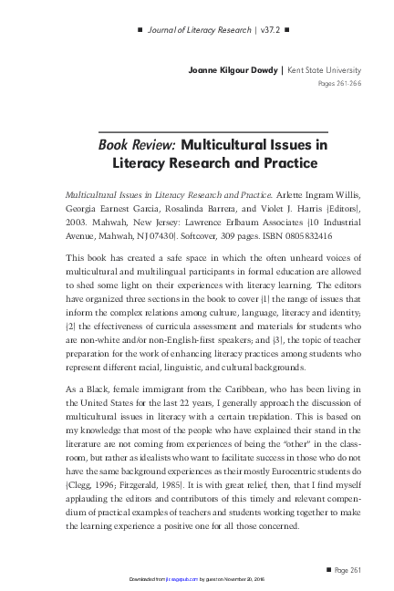 (PDF) Voices in Multicultural Literacy Research