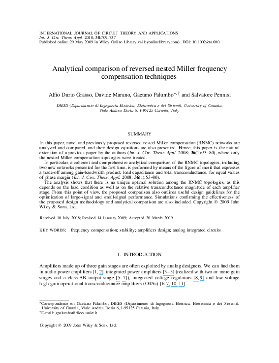 (PDF) Analytical comparison of reversed nested Miller frequency ...