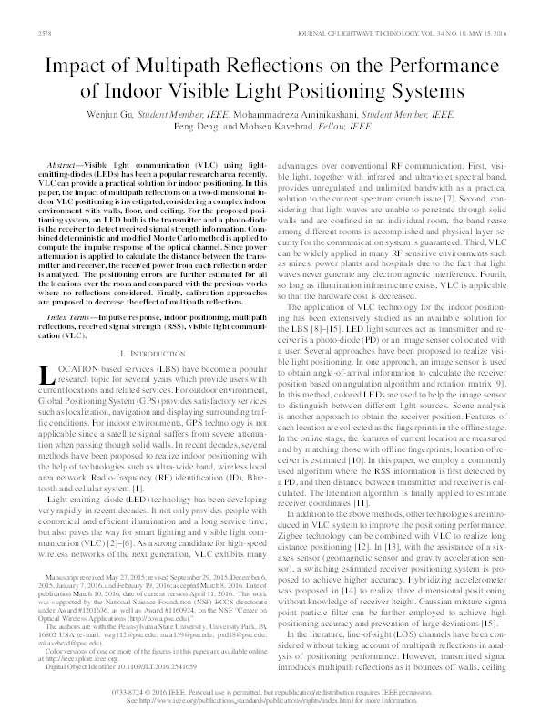 (PDF) Impact of Multipath Reflections on the Performance of Indoor ...