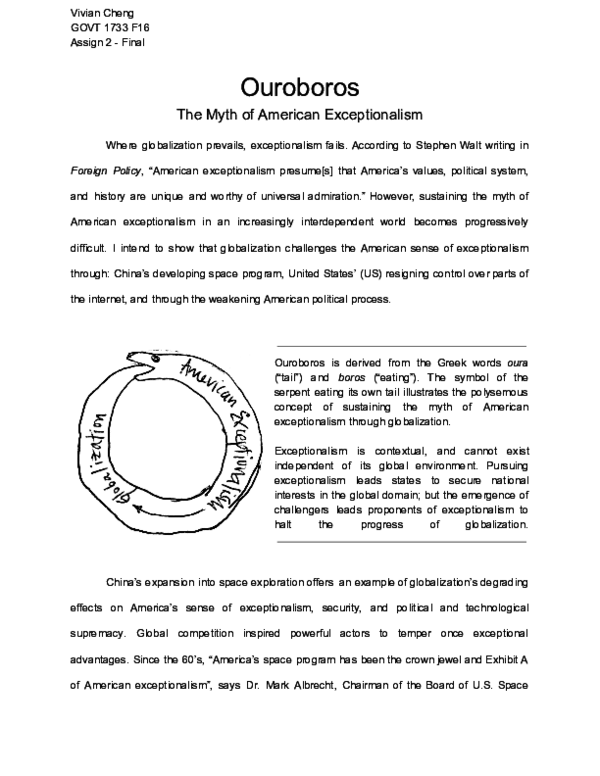 (PDF) Ouroboros: The Myth of American Exceptionalism
