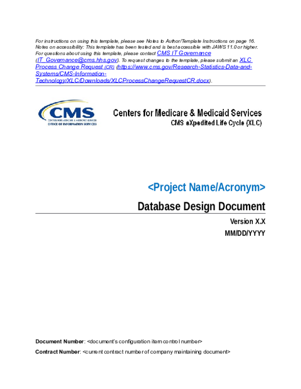 (DOC) Project Name/Acronym> Database Design Document Version X.X MM/DD/YYYY