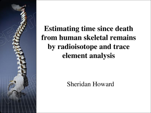 (PDF) Estimating time since death from human skeletal remains by ...