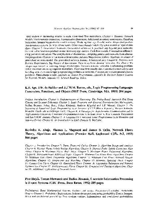 (PDF) Network flows: theory, algorithms, and applications