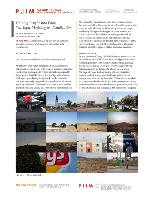 (PDF) Gaining Insight Into Films Via Topic Modeling & Visualization