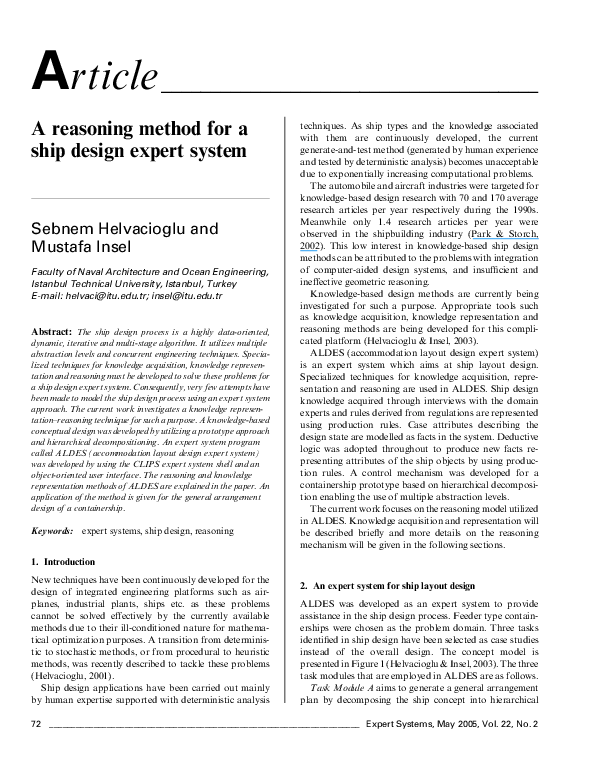 (PDF) A computer-aided conceptual ship design system incorporating ...