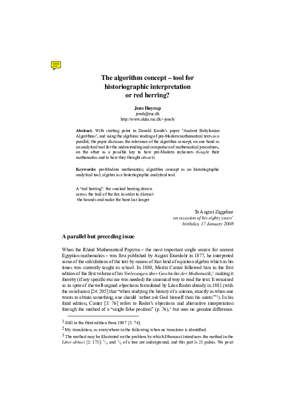 (PDF) The Algorithm Concept - Tool for Historiographic Interpretation ...