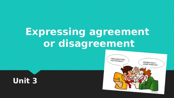 (PPT) Expressing agreement and disagreement