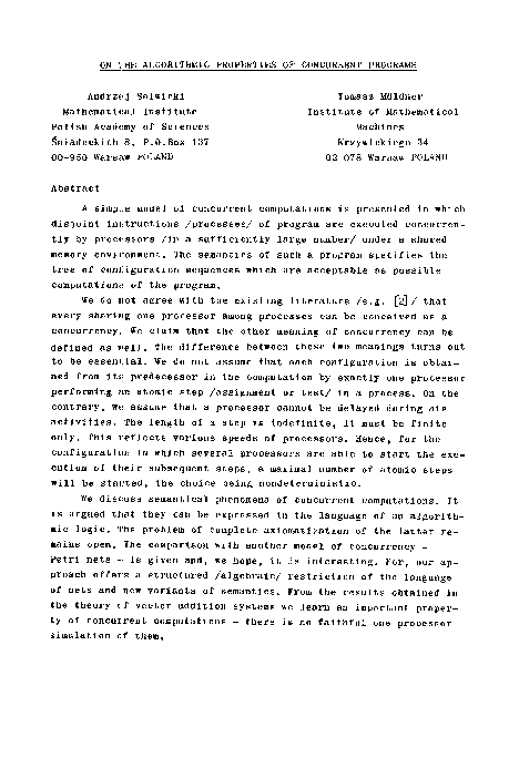 (PDF) The meaning of concurrent programs | Victor Yodaiken - Academia.edu