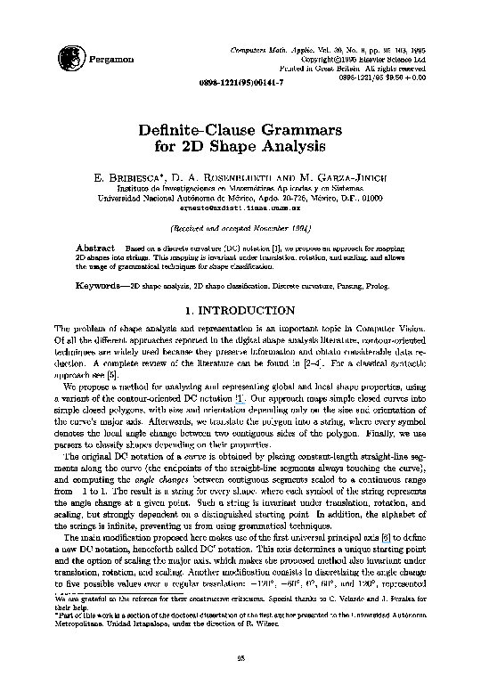 (PDF) Definite-clause grammars for 2D shape analysis