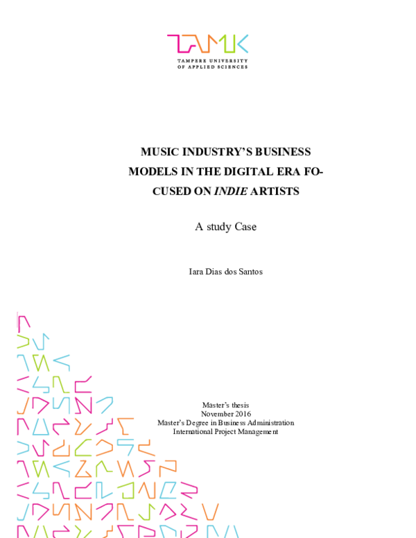 (PDF) Music Industry's Business Models in the Digital Era Focused on ...