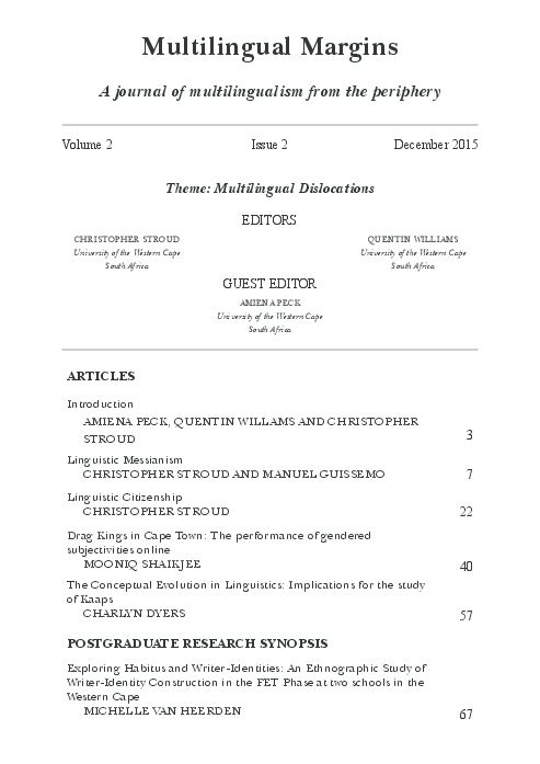 (PDF) Multilingual Margins A journal of multilingualism from the ...