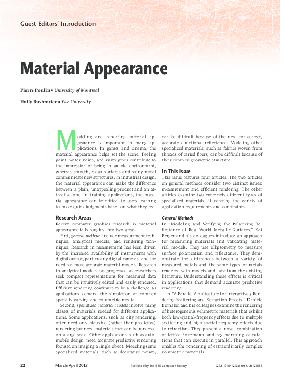 (PDF) Material Appearance