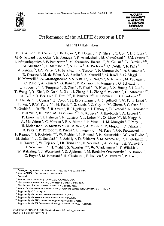 (PDF) Performance of the ALEPH detector at LEP
