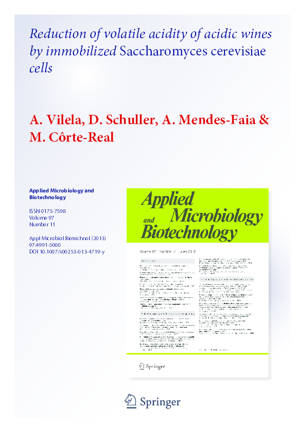(PDF) Redução da acidez volátil de vinhos por células de Saccharomyces ...