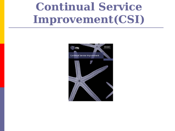 (PPT) ITIL V3 Foundation 2011 Continual Service Improvement (CSI) (PART ...