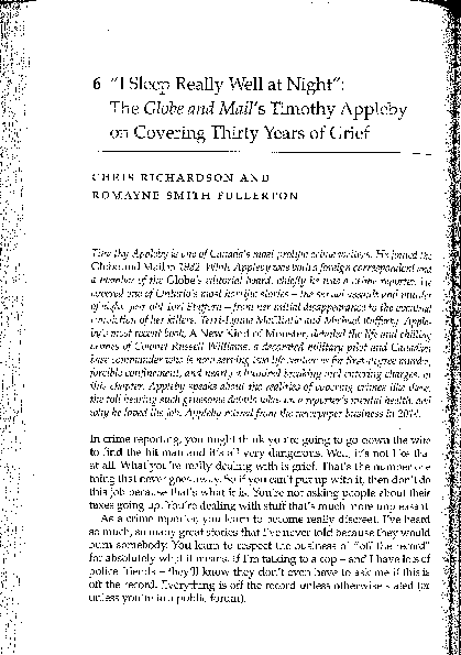 (PDF) “I Sleep Really Well at Night”: The Globe and Mail’s Timothy ...