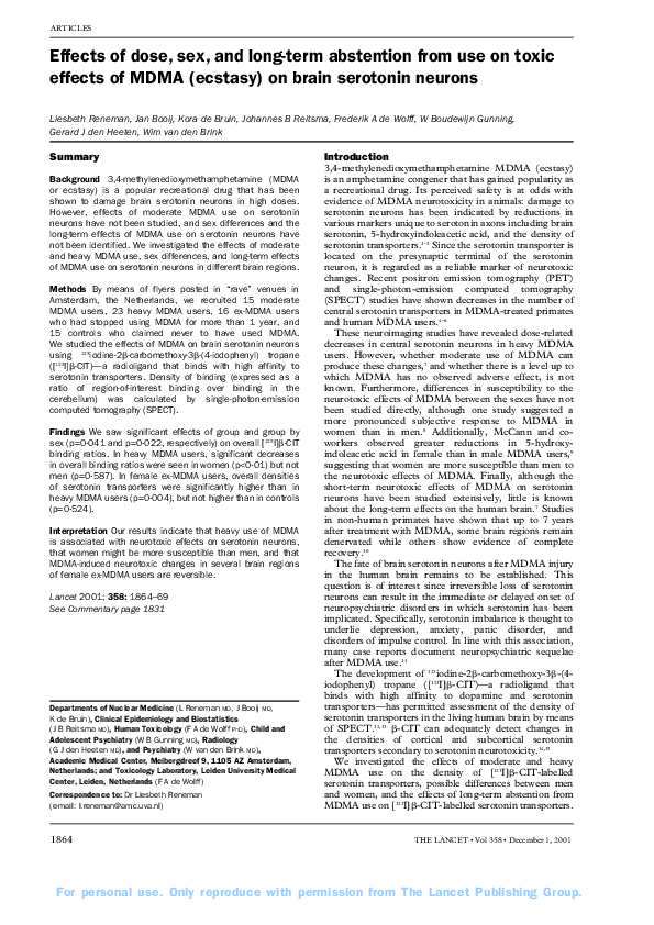 (PDF) Effects of dose, sex, and long-term abstention from use on toxic ...