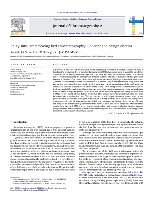 (PDF) Relay simulated moving bed chromatography: Concept and design ...