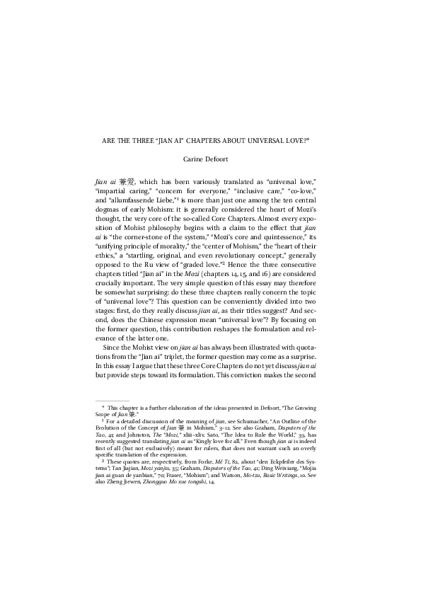 (PDF) 1. Are the Three “Jian Ai” Chapters about Universal Love?