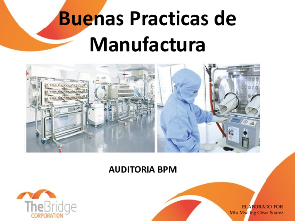 (PDF) Buenas Practicas de Manufactura