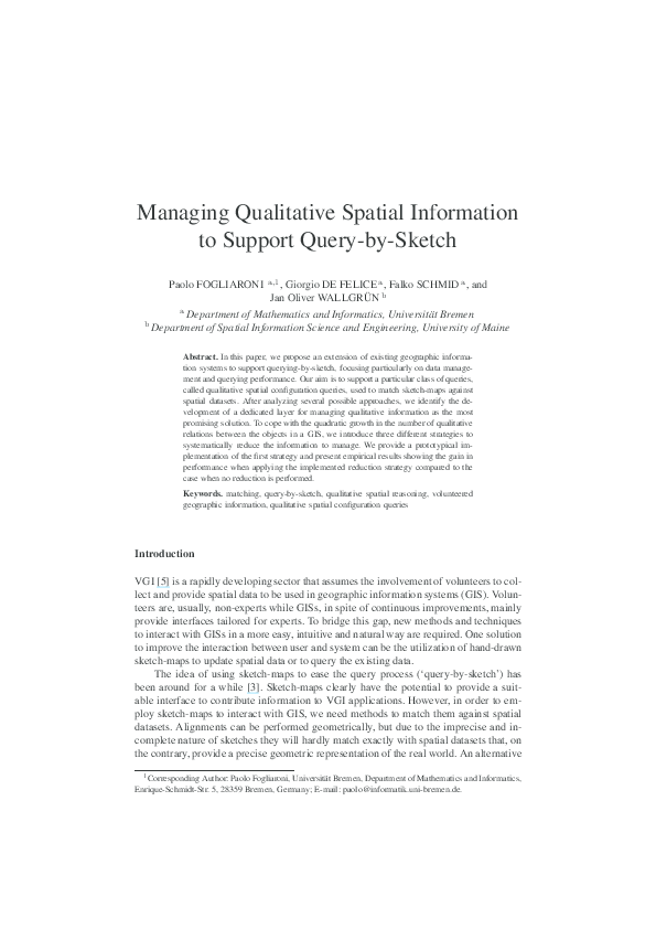 (PDF) Managing Qualitative Spatial Information to Support Query-by-Sketch