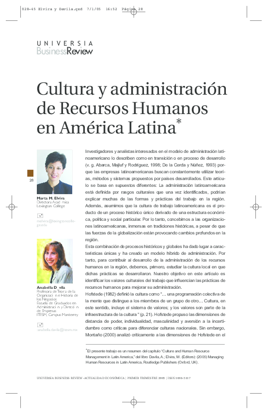 (PDF) Administración de recursos humanos Enfoque latinoamericano | María Teresa Jimenez ...