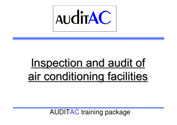(PDF) Inspection and audit of Inspection and audit of air conditioning ...