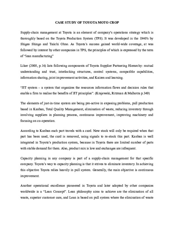 (DOC) Scm case study