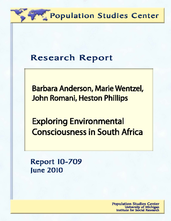 (PDF) Exploring Environmental Consciousness in South Africa