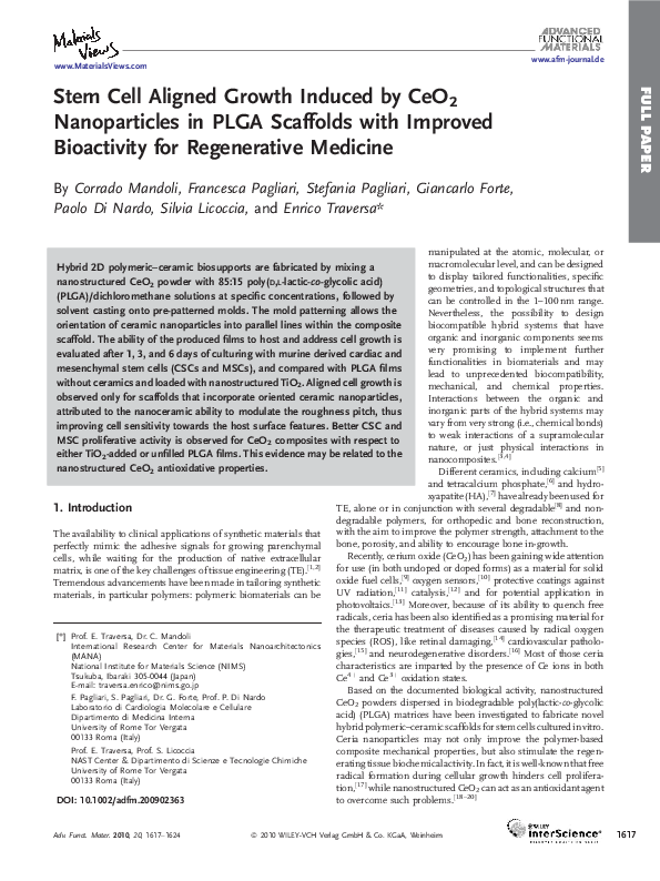(PDF) Stem Cell Aligned Growth Induced by CeO2 Nanoparticles in PLGA ...