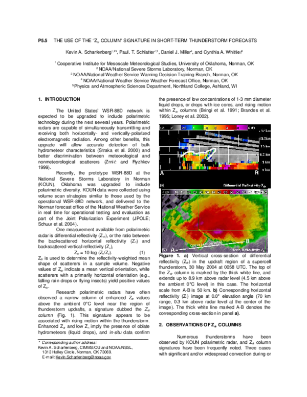 (PDF) P5.5 THE USE OF THE "Zdr COLUMN" SIGNATURE IN SHORT-TERM ...