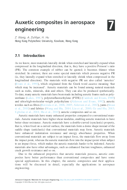 (PDF) Auxetic composites in aerospace engineering 7