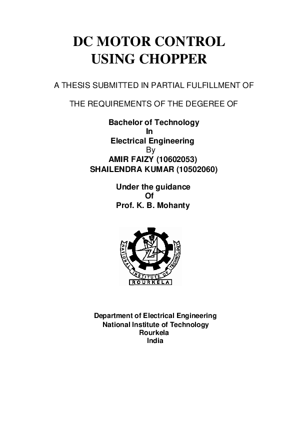 (PDF) DC MOTOR CONTROL USING CHOPPER