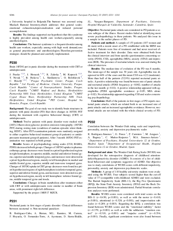 (PDF) Correlation between the Wender-Utah rating scale and impulsivity ...