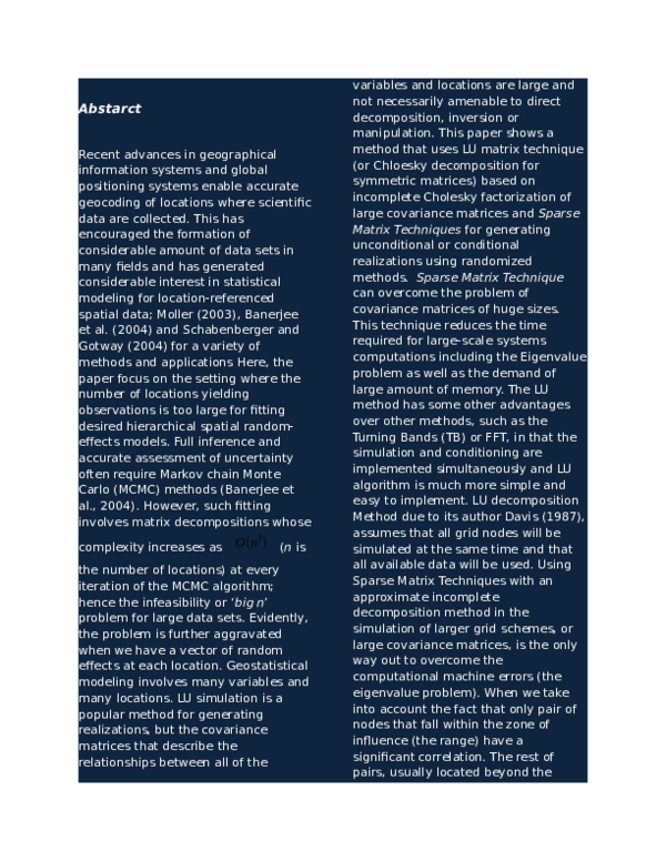 Doc Chapter7 Cholesky Lu Decomposition