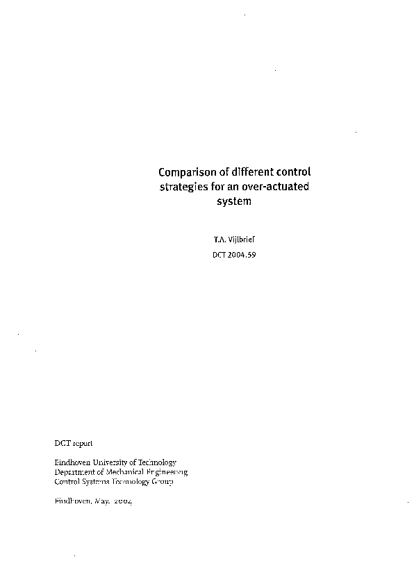 (PDF) Comparison of Different Control Strategies for Energy Saving in a Biological Nitrogen ...