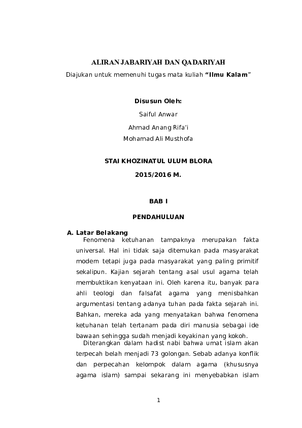 (DOC) Makalah Jabariah & qodariah.docx