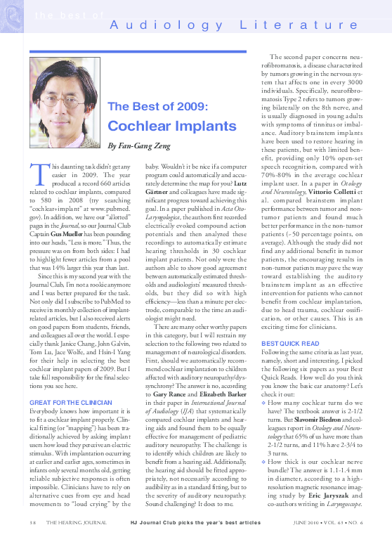 (PDF) Cochlear Implants